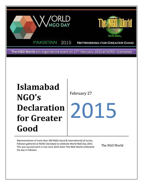 Directory of Active NGOs in Pakistan | PDF | Non-Profit Organizations ...