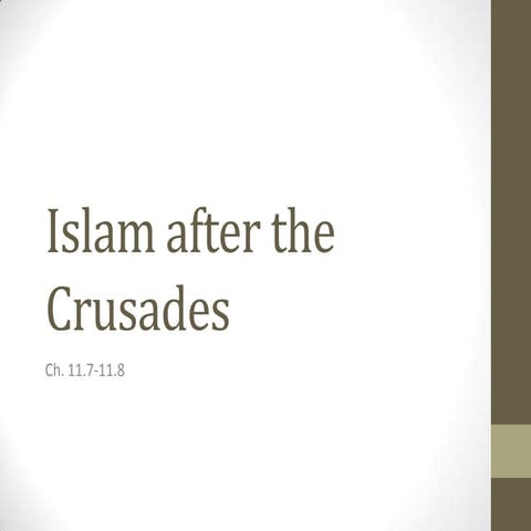 Islam after the crusades | PPTX