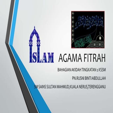 Islam Agama Fitrah | PPTX
