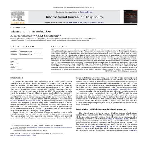 Islam and harm reduction | PDF