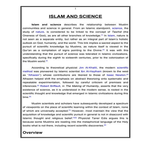 Islam and science | DOC