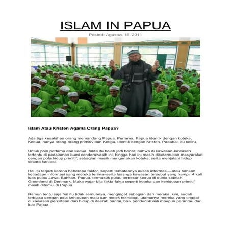 Islam di papua | PDF