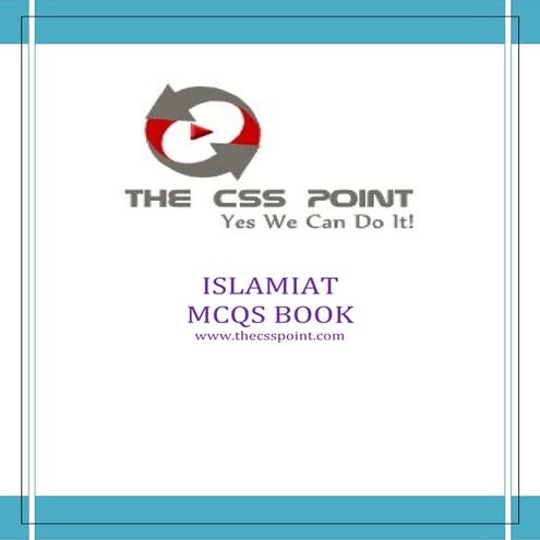 Islamiat mcqs book | PDF