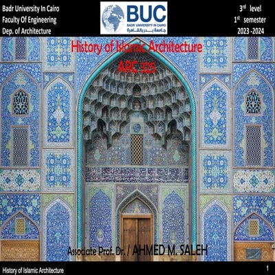 Islamic-architecture-FALL2023-lec1.pdf education | PPT