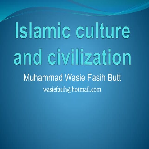 Islamic culture | PPTX