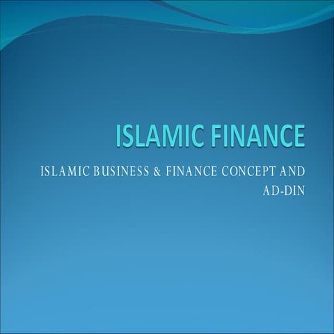 Islamic Finance 1 | PPT