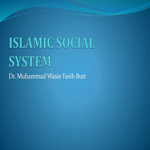 Islamic Social System | PPTX