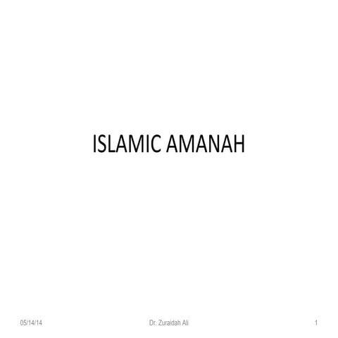 Islamic amanah | PPT