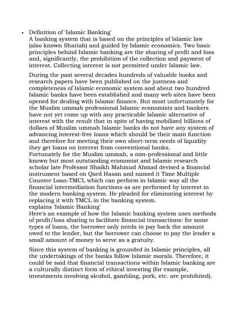 Introduction to Islamic Banking and Finance | PPT