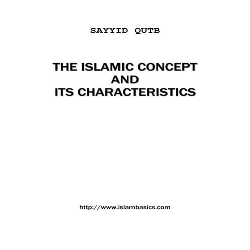 THE ISLAMIC CONCEPT AND ITS CHARACTERISTICS | PDF | Islam | Religion ...