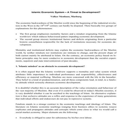Islamic Economic System | PDF
