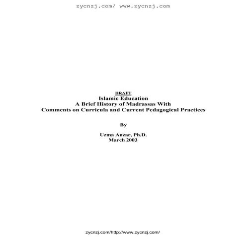 Islamic education a brief history of madrassas with islamic ... | PDF