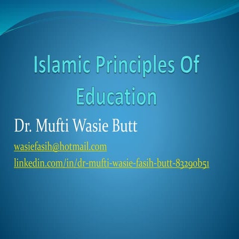 Islamic education system | PPTX