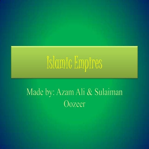 Islamic empires quiz! | PPT
