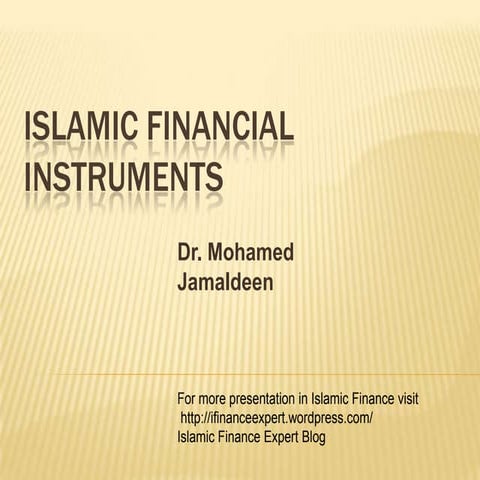 Islamic financial instruments | PPTX