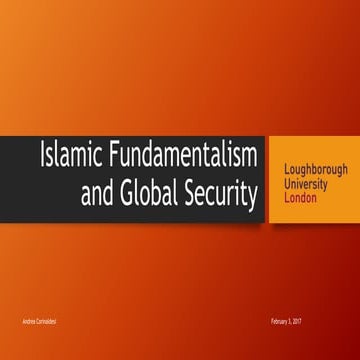 Islamic fundamentalism and global security | PPTX