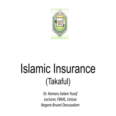 Islamic insurance 2014 topic 3 | PPTX