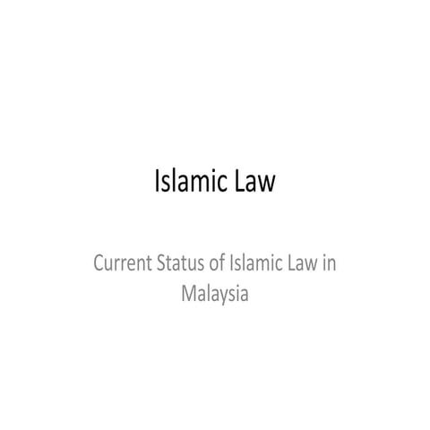 Islamic law | PPTX
