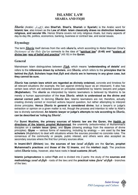 Sources of Islamic law | PPTX | Islam | Religion & Spirituality