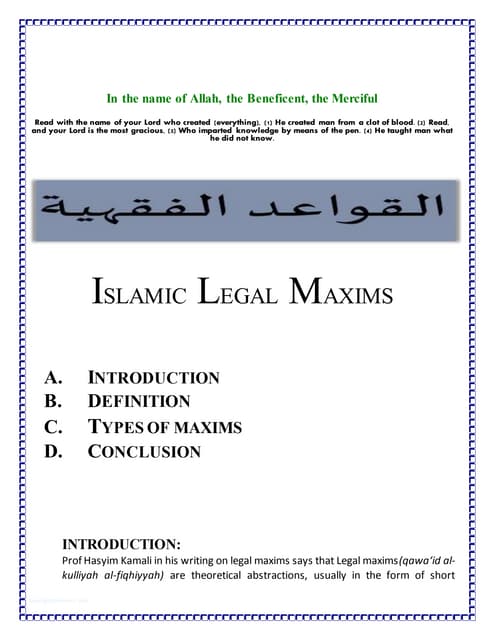 Introduction to Usul Fiqh :hukm taklifi 1 | PPTX | Islam | Religion ...