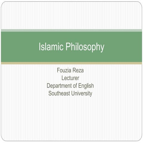Islamic philosophy | PPTX