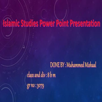 Islamic power point presentation | PPT