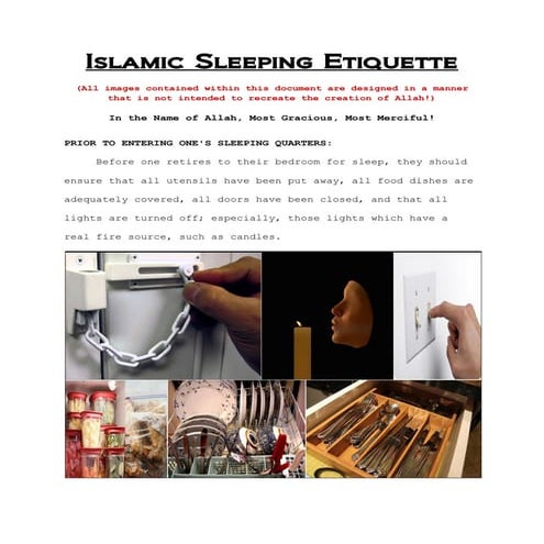 Islamic sleeping etiquette | PDF