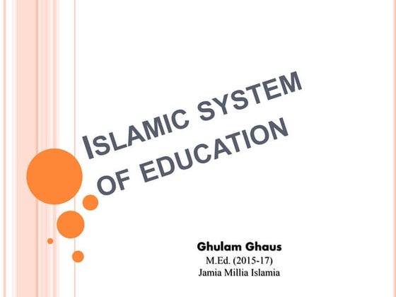 Education system in islam. | PPTX