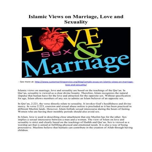 Islamic views on marriage | PDF