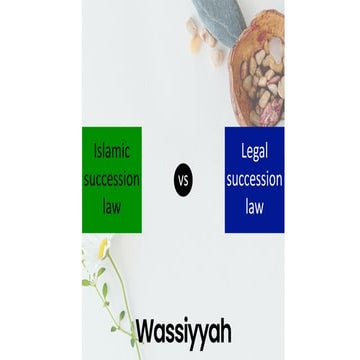 Islamic vs Legal succession Laws - Comparison | PDF