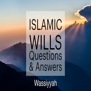 Islamic Will Questions and Answers | PDF