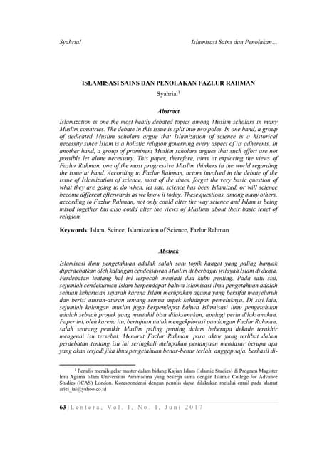 JARINGAN ULAMA TIMUR TENGAH DAN KEPULAUAN NUSANTARA ABAD XVII & XVIII AKAR PEMBARUAN ISLAM ...
