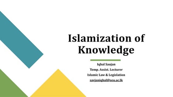 Epistemology of Islamic tradition and its educational significants ...