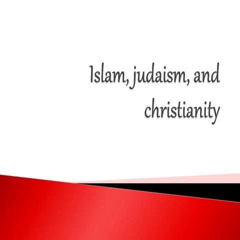 JUDAISM, CHRISTIANITY, ISLAM | PPTX