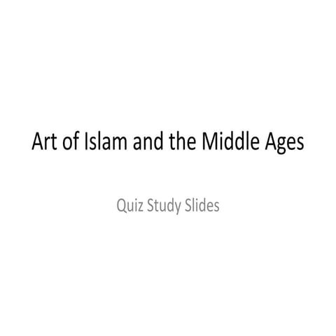 Islam middleagesquiz | PPT
