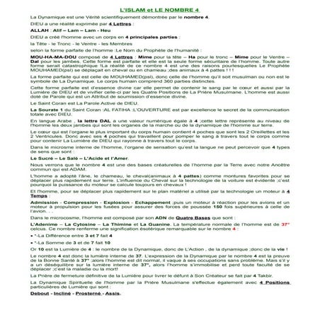 L'Islam & le nombre 4 | PDF