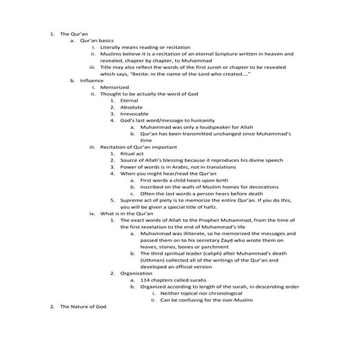 Islam notes outline basics | PDF