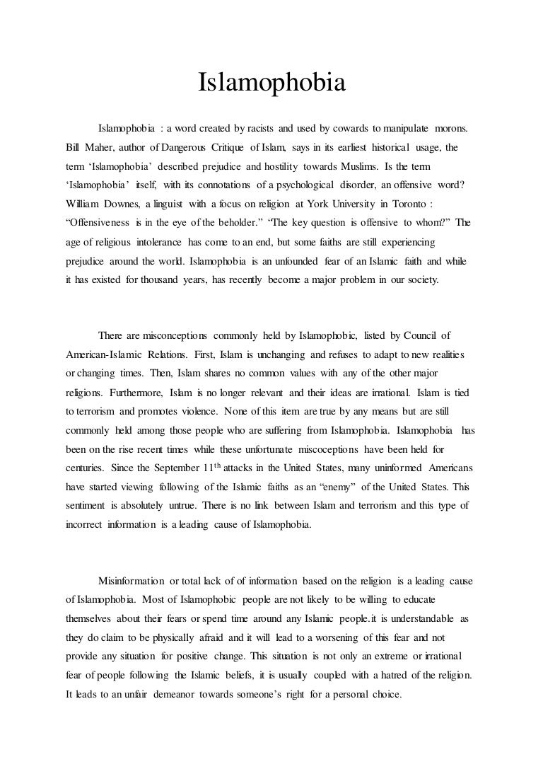 Islamophobia