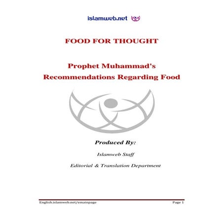 Islam- prophet muhammads recommendations regarding food | PDF