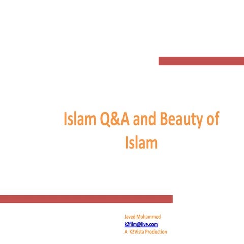 Islam Q&A and Beauty of Islam | PPTX