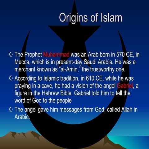 The origins of islam sswh5ab | PPTX