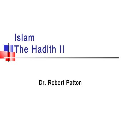 Islam s8 hadith ii | PPT