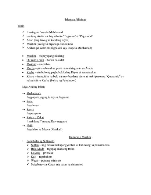 Ang Paglaganap ng Relihiyong Islam sa Pi | PPTX