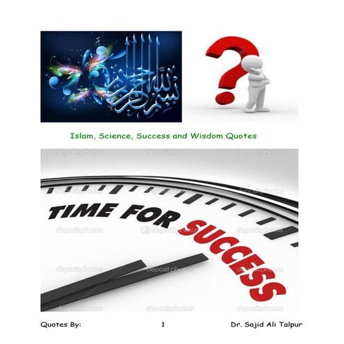 Islam, science, success and wisodm quotes by sajid ali talpur | PDF