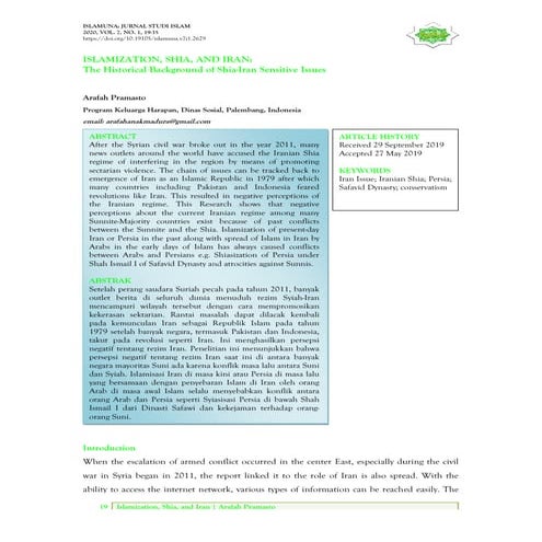 ISLAMIZATION, SHIA, AND IRAN: The Historical Background of Shia-Iran ...