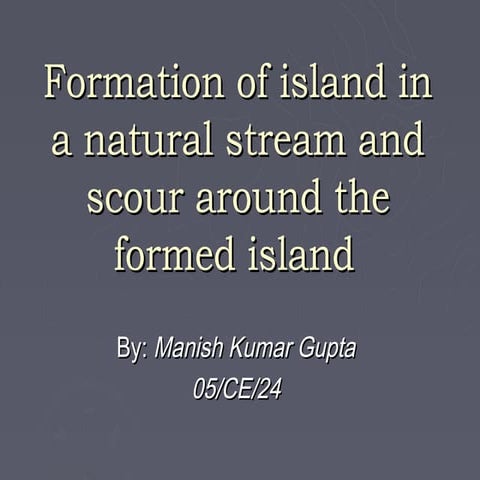Island formation | PPT