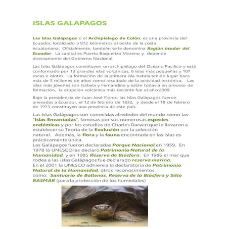 Costumbres de Galápagos | PPTX