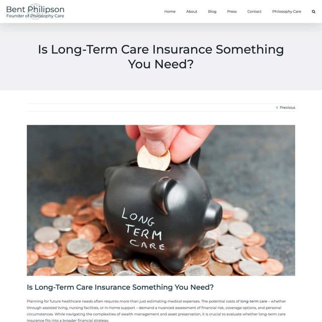 Is Long Term Care Insurance Something You Need [Bent Philipson].pdf
