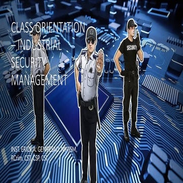 Industrial Security Management Concepts | PPTX
