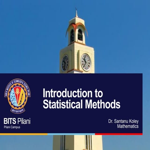 Introduction to Statistical Methods Slides | PDF